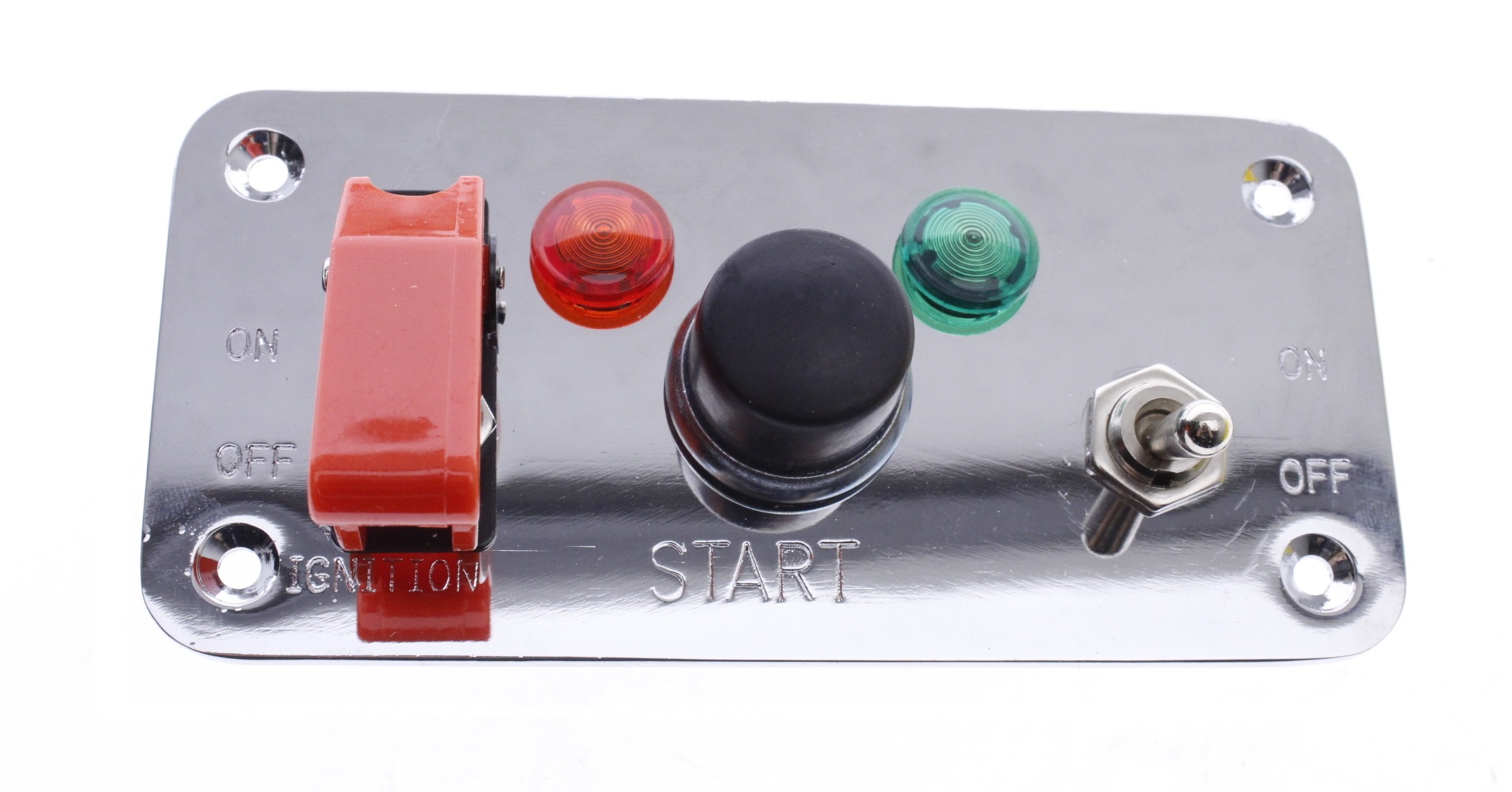 COMPETITION STARTER PANEL - PUSH BUTTON, LIGHTS, 2 SWITCHES | Qualitec.no